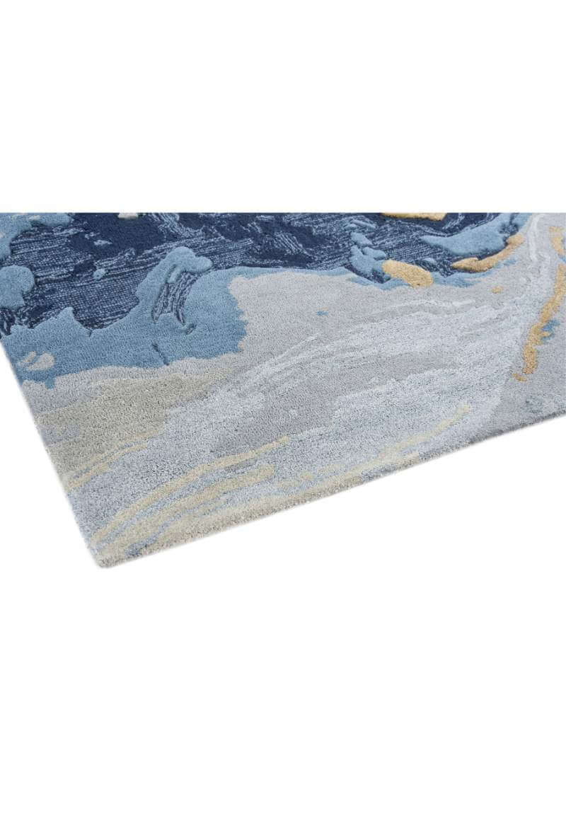 Azure Glimmer Hand Tufted Rug - Modern Luxury