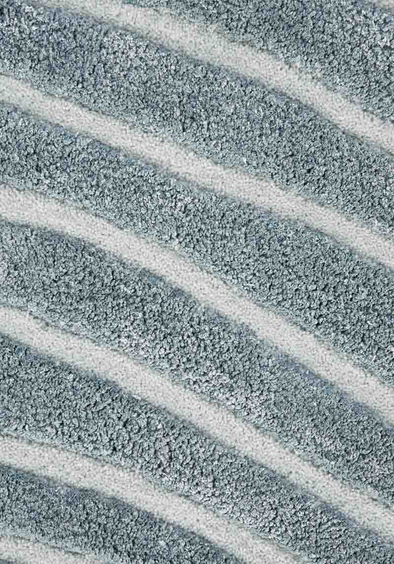 Inshore Cyan Rug - Simple Elegance in Wool & Viscose