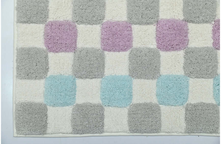 Blue Checkmate - Luxurious Tufted Bathmat